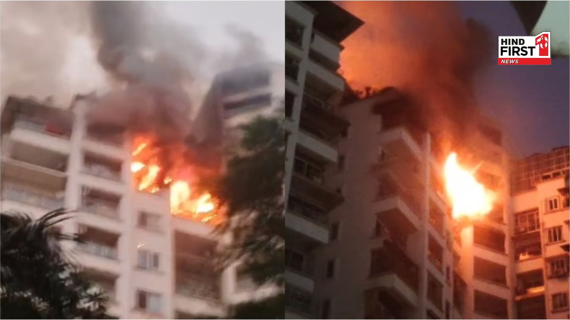 Maharashtra: Major fire broke on 15th floor of a society in Kalyan ...